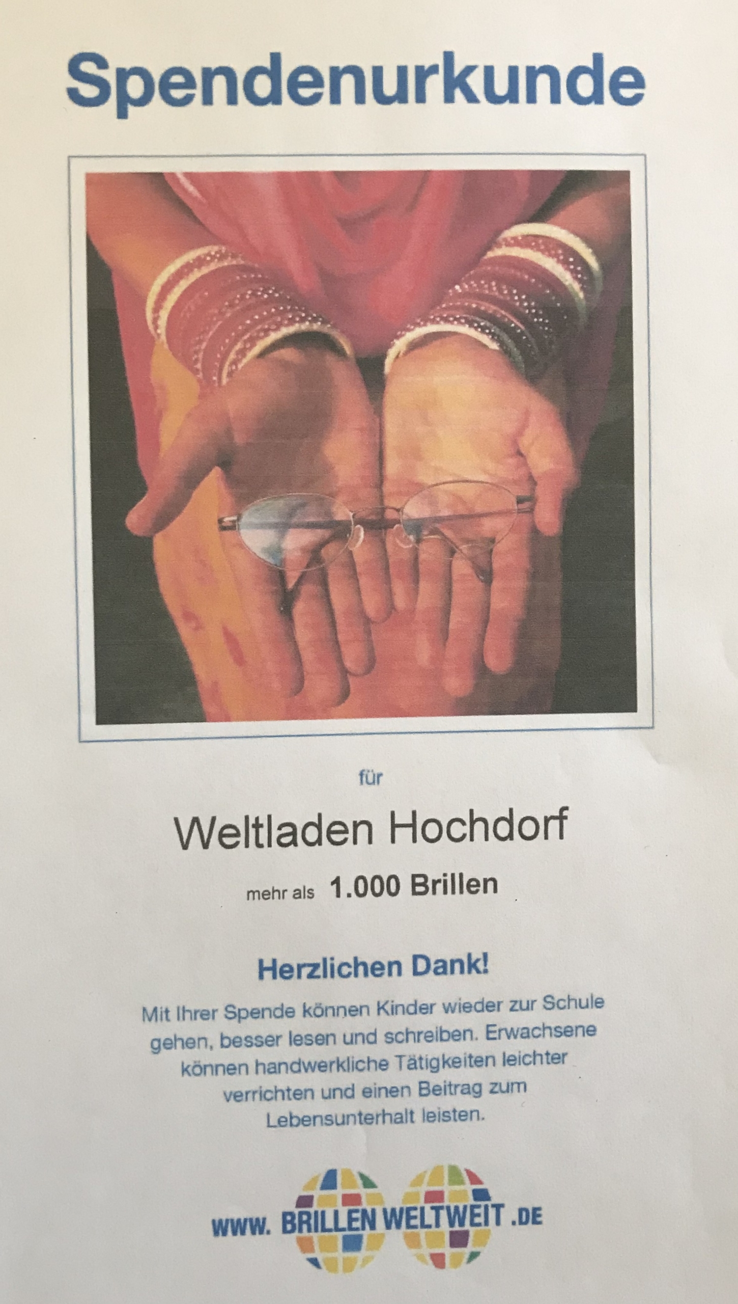 Alte Brillen sinnvoll recyclen- Sehen schenken - Kirchengemeinde St ...